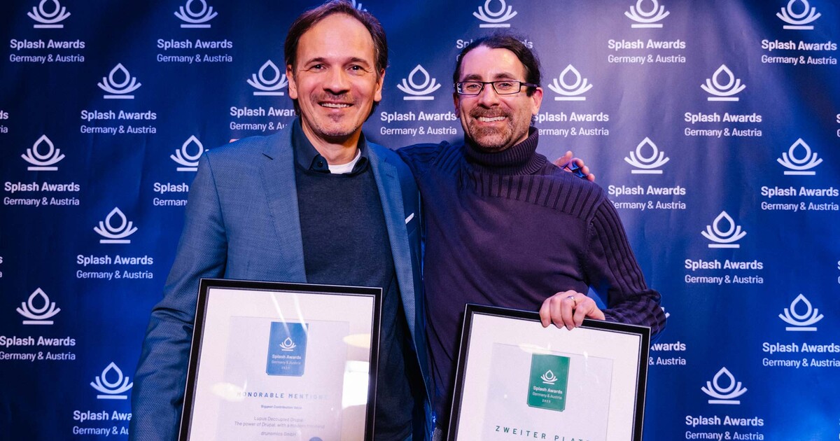 The headless CMS solution "Lupus Decoupled Drupal" from drunomics wins two awards at the Splash ...